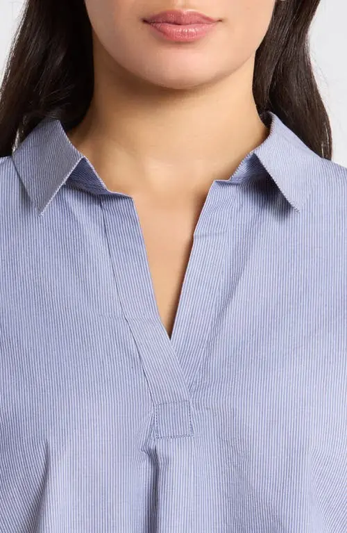 Eileen Fisher Organic Cotton Johnny Collar Top