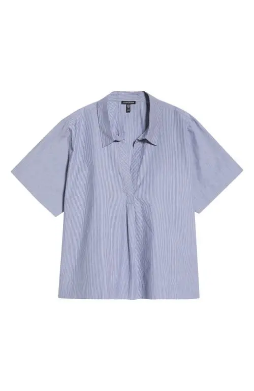 Eileen Fisher Organic Cotton Johnny Collar Top