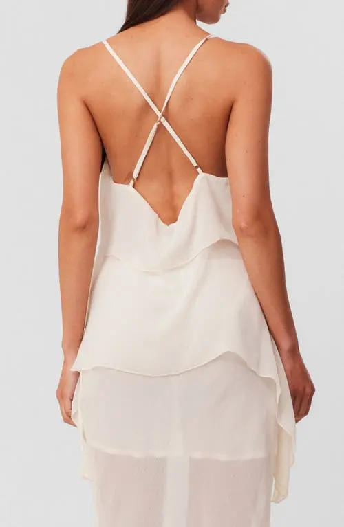 SNDYS. Tamara Handkerchief Hem Chiffon Cami Top - Off White