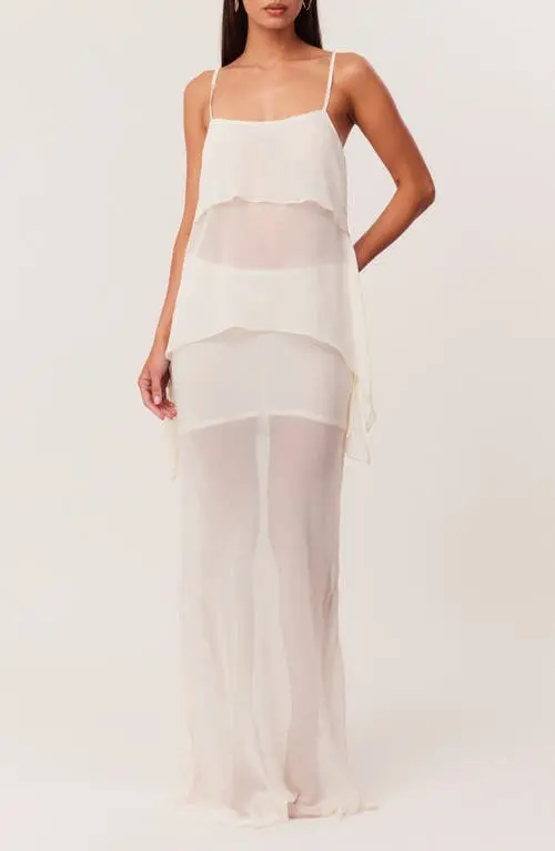 SNDYS. Tamara Handkerchief Hem Chiffon Cami Top - Off White