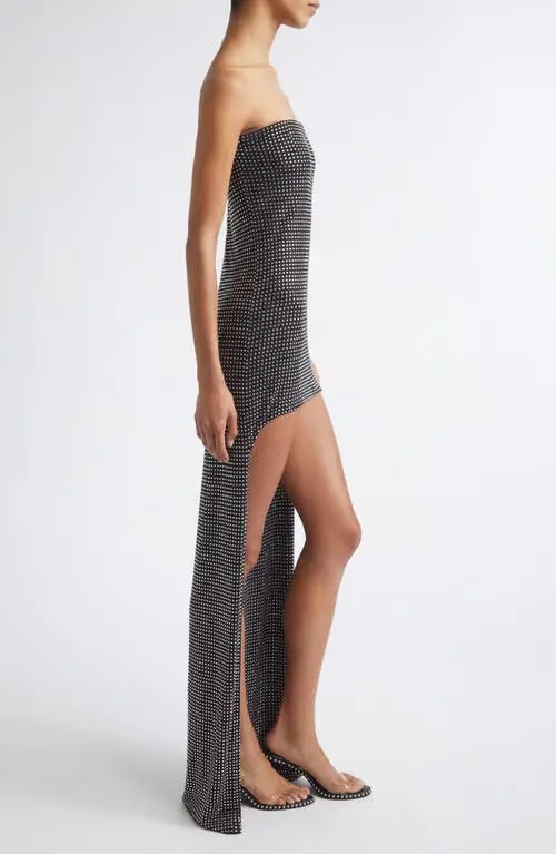 Alexander Wang Strapless Embellished High-low Bodycon Dress