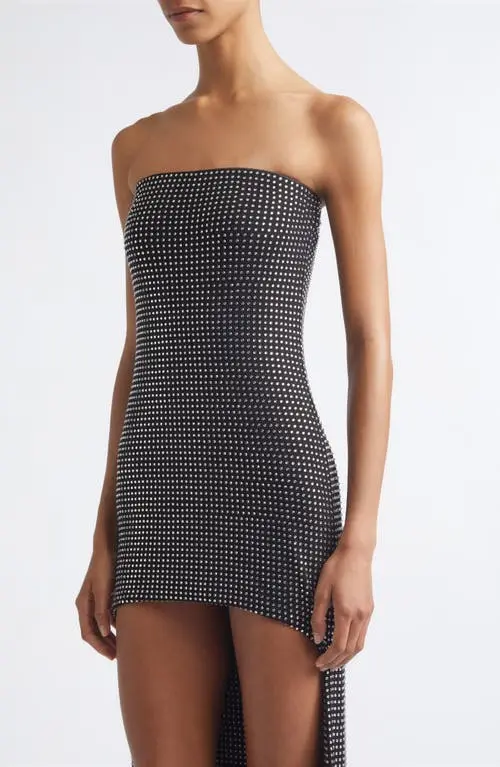 Alexander Wang Strapless Embellished High-low Bodycon Dress