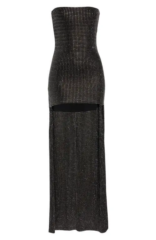 Alexander Wang Strapless Embellished High-low Bodycon Dress
