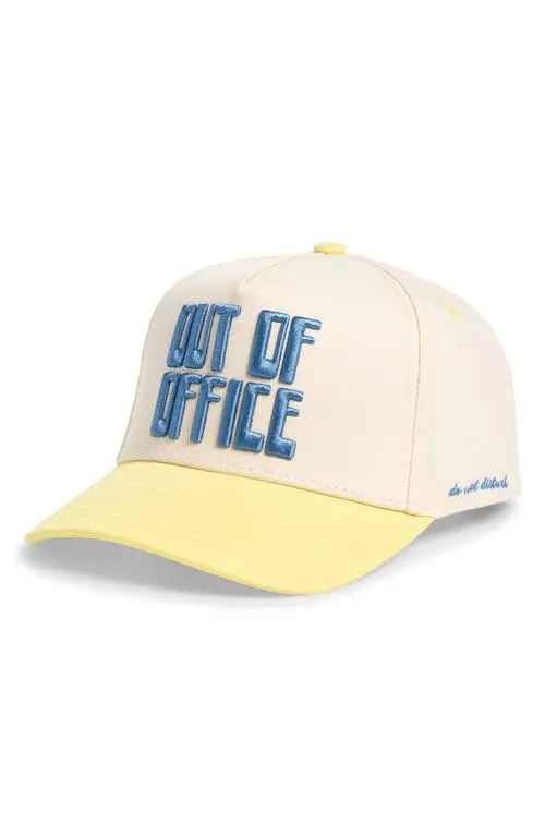 KENZKUSTOMZ Out Of Office Baseball Cap - Yellow