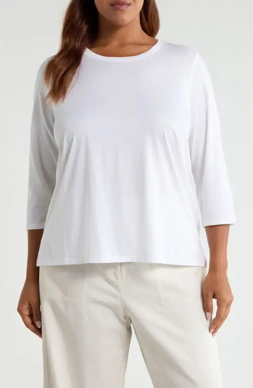 Eileen Fisher Organic Cotton Top - White