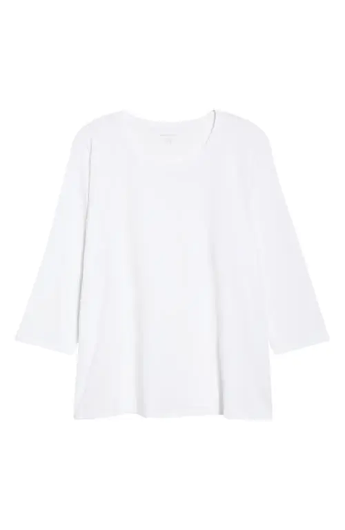 Eileen Fisher Organic Cotton Boxy Top - White
