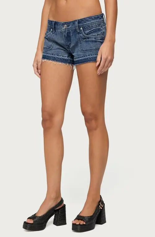 EDIKTED True Low Rise Denim Shorts