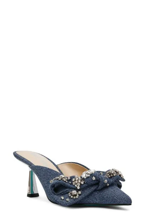 Betsey Johnson Kena Pointed Toe Mule - Denim
