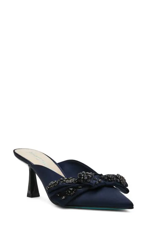 Betsey Johnson Kena Pointed Toe Mule - Navy