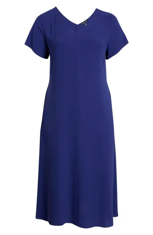 Eileen Fisher Silk Midi Dress - Infinity