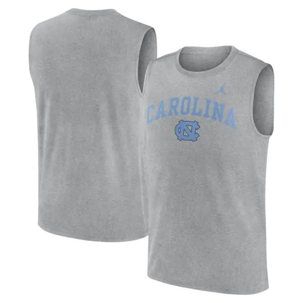 JORDAN BRAND North Carolina Tar Heels Primetime Legend Arch Dri-fit Muscle Tank Top - Heather Gray