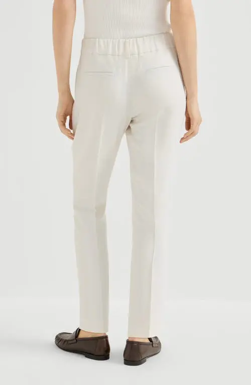 Brunello Cucinelli Silk And Acetate Crêpe Cady Tailored Jogger Trousers - Off-white