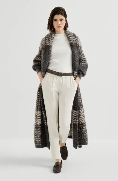 Brunello Cucinelli Silk And Acetate Crêpe Cady Tailored Jogger Trousers - Off-white