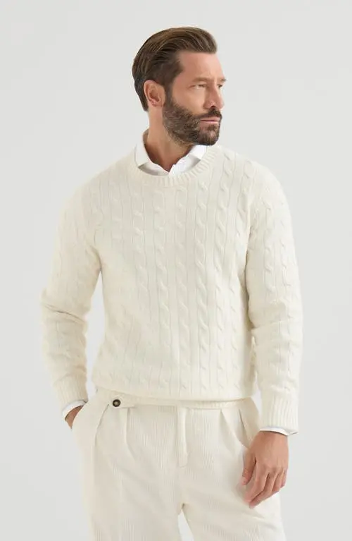 Brunello Cucinelli Cashmere Cable Knit Sweater - Panama