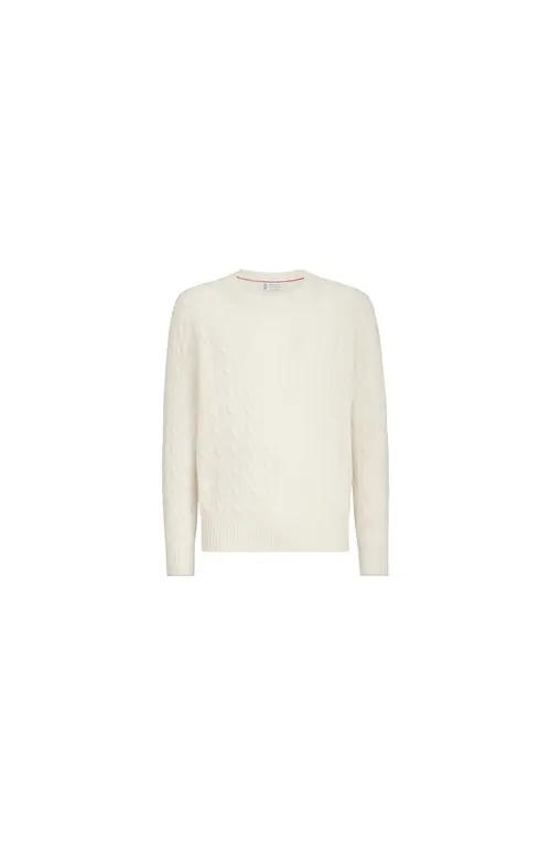 Brunello Cucinelli Cashmere Cable Knit Sweater - Panama