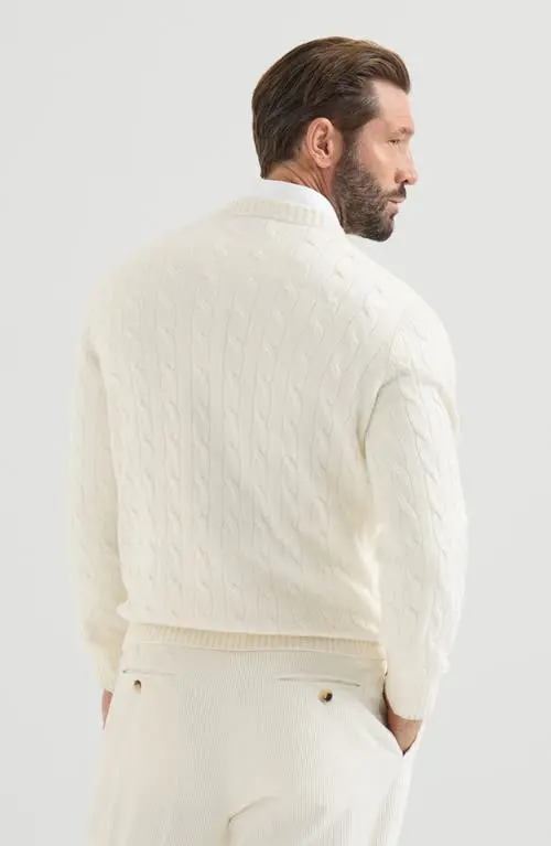 Brunello Cucinelli Cashmere Cable Knit Sweater - Panama