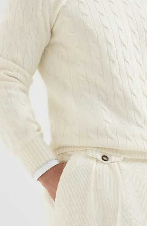 Brunello Cucinelli Cashmere Cable Knit Sweater - Panama
