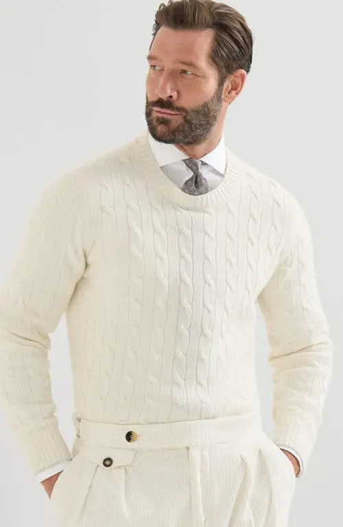 Brunello Cucinelli Cashmere Cable Knit Sweater - Panama