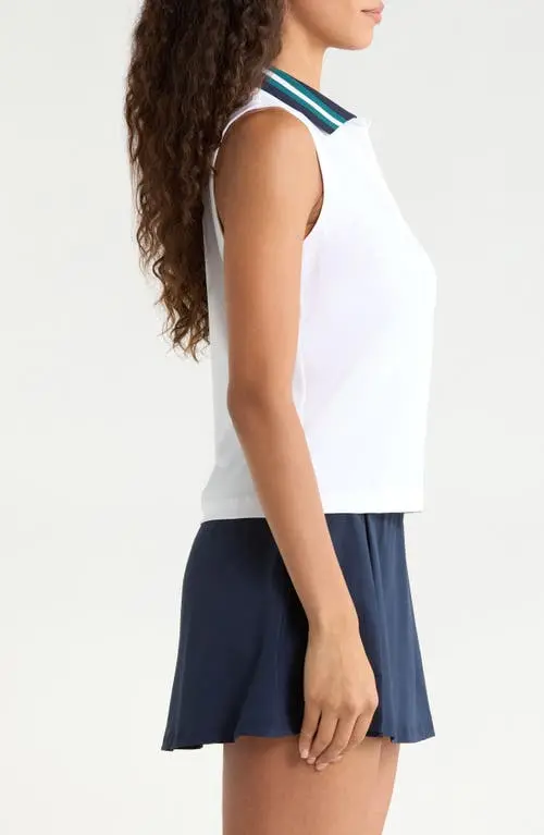 G/fore Sleeveless Golf Polo With Striped Collar