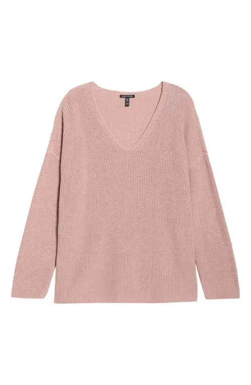Eileen Fisher V-neck Sweater With Organic Cotton Blend