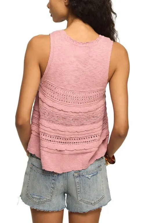 Lucky Brand Pointelle Knit Tank