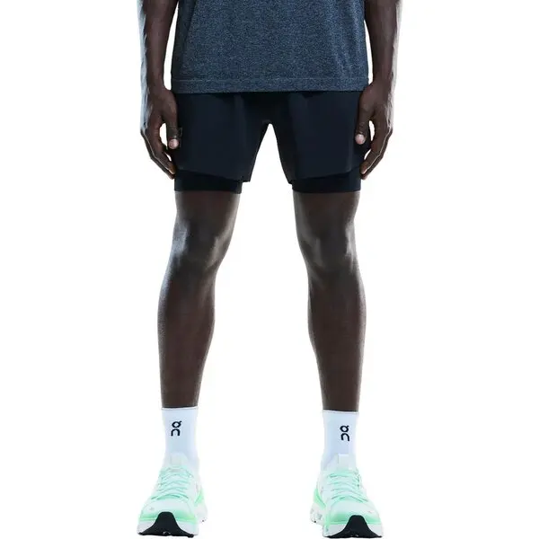 On Train 2-in-1 Performance Shorts - Black