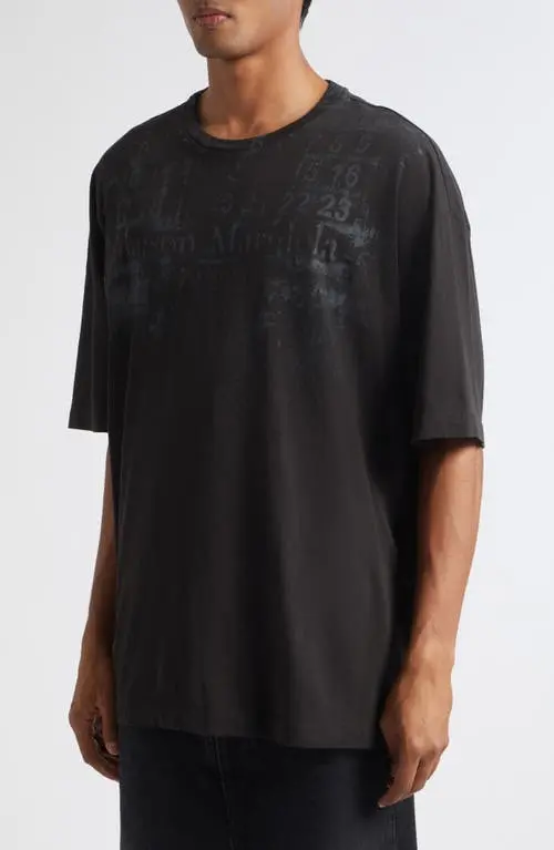 MAISON MARGIELA Numeric Cotton Oversize Graphic T-shirt