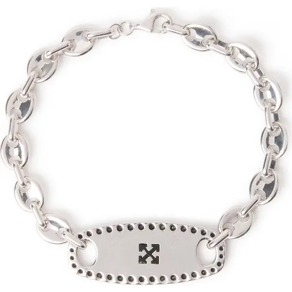 Off-White Quotable Logo Mariner Chain Bracelet - Silver