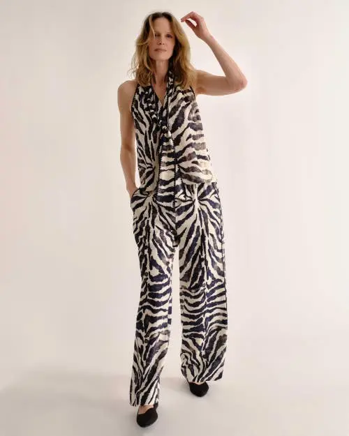 CARTOLINA Monroe Printed Halter Tank