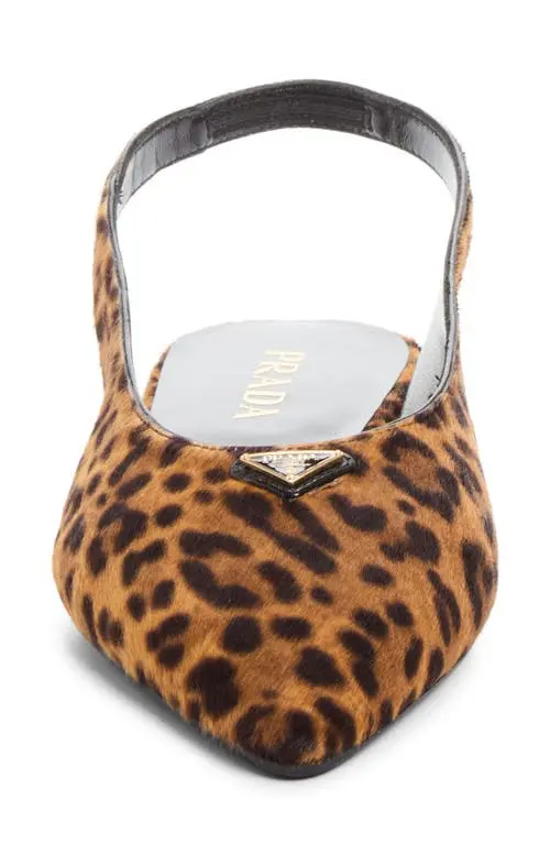 Prada Genuine Calf Hair Slingback Flat