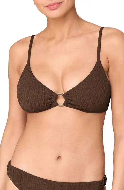ANDIE The Bonita Ring Bikini Top - Walnut