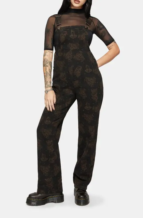 DISTURBIA Hexborn Baba Yaga Denim Dungarees