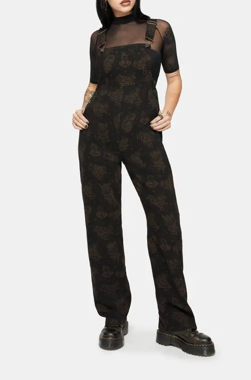 DISTURBIA Hexborn Baba Yaga Denim Dungarees
