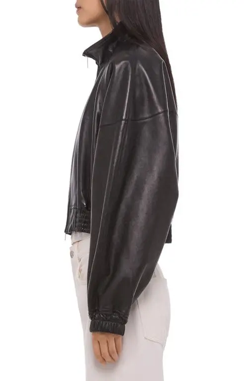 Helmut Lang Leather Bomber Jacket