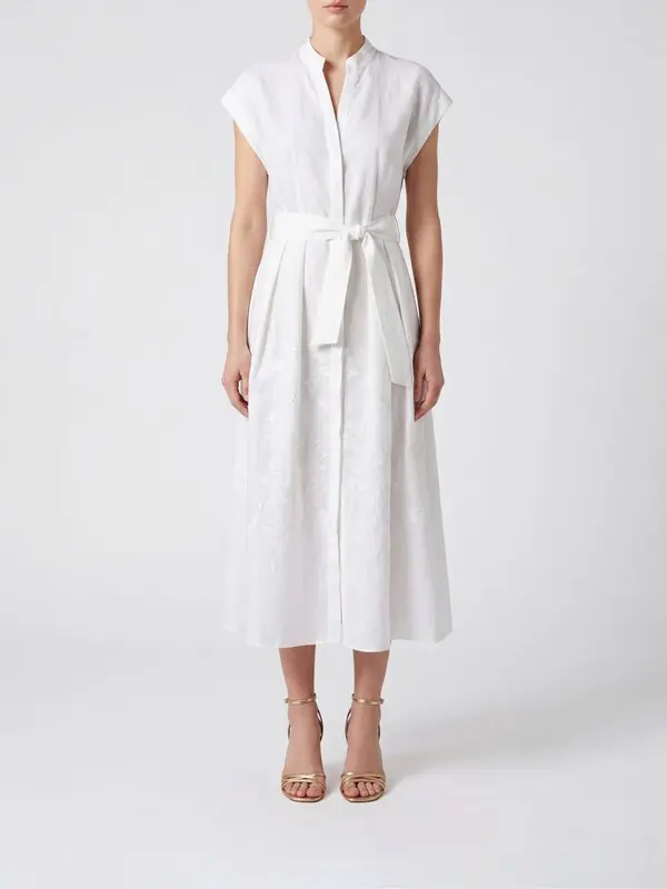 Eleventy Shirt Dress - White