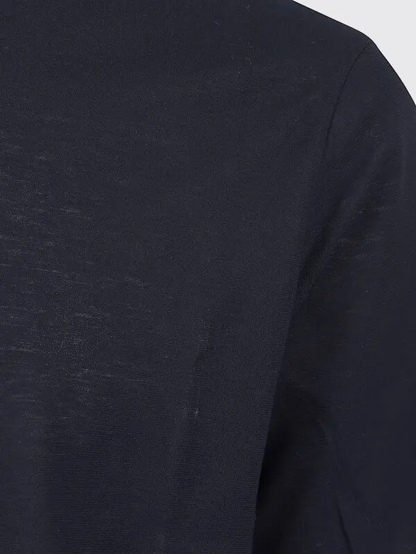 Herno Short-sleeved Crew Neck T-shirt In Pure Cotton - Blue 1