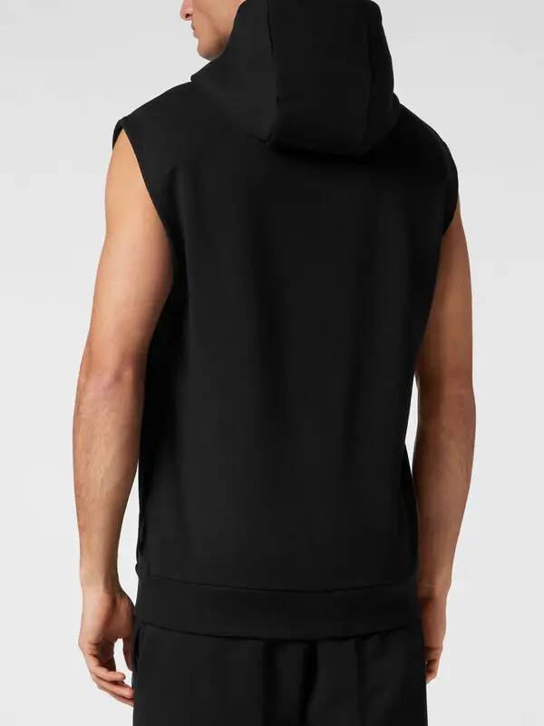 PLEIN SPORT Sleeveless Hooded Sweatshirt