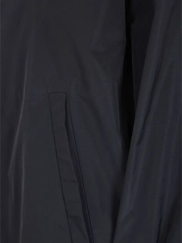Herno Short Water-repellent Taffeta Windbreaker Jacket With Hood And High Neck - Black