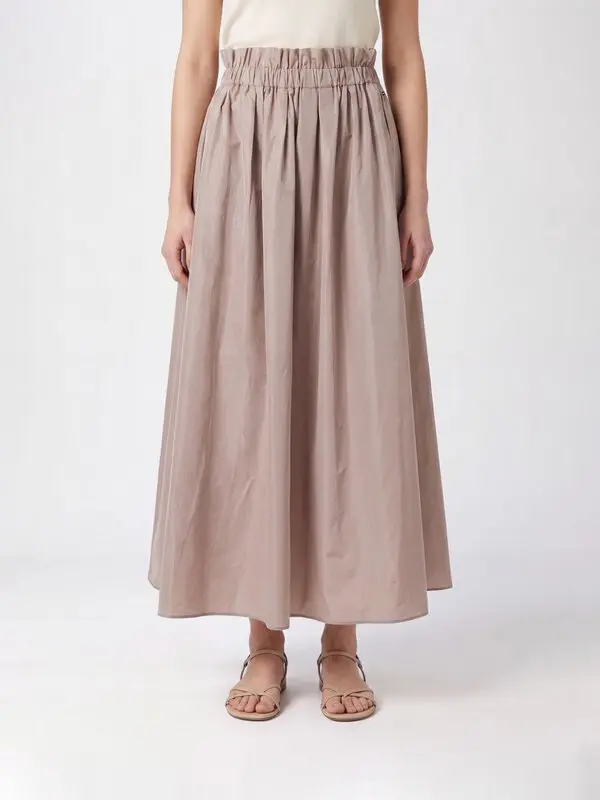 Herno High-waisted A-line Midi Skirt In Taffeta - Pink