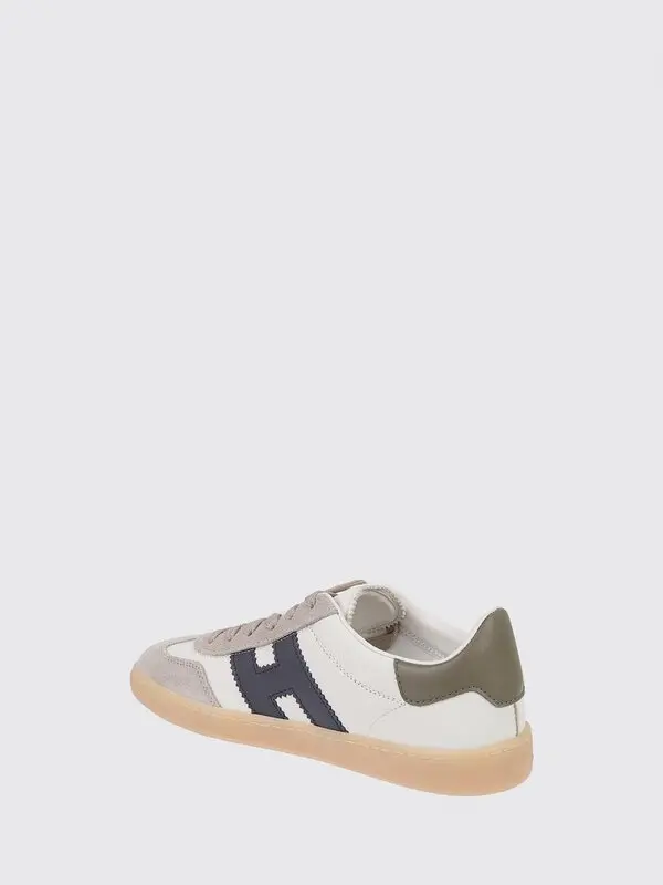 Hogan Low Top Leather And Suede Sneakers With Side H Logo - Yellow Cream