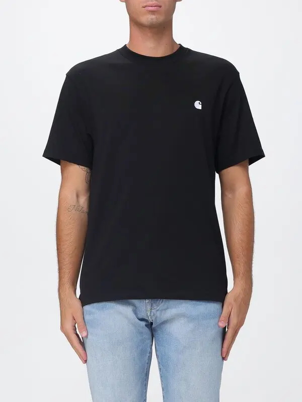 Carhartt Work In Progress Cotton T-shirt With Logo - Black