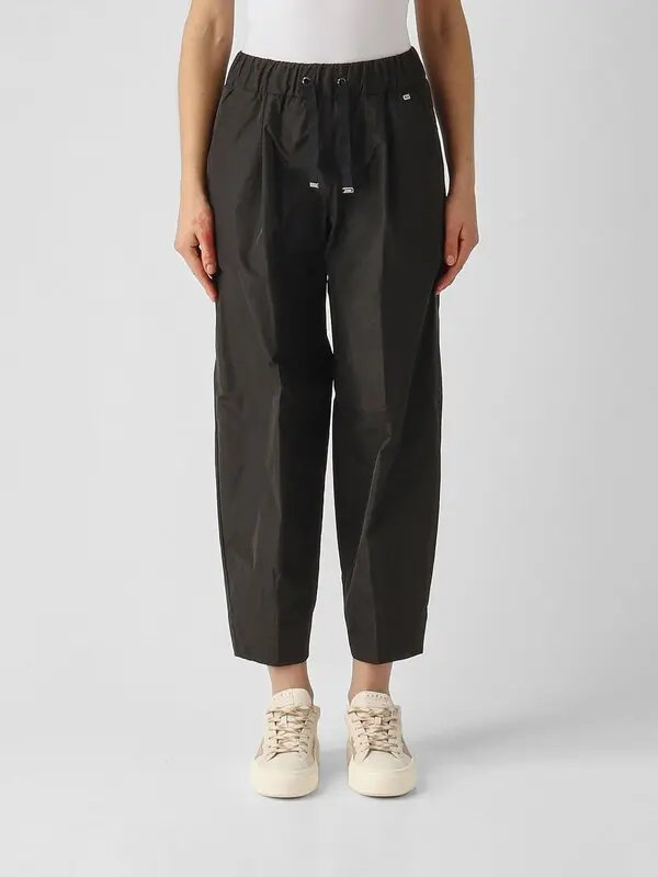 Herno High-waisted Water-repellent Taffeta Cropped Trousers - Black