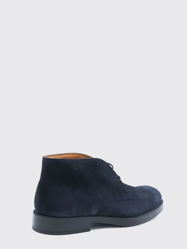 TOD'S Suede Chukka Boots With Embossed T Timeless Logo