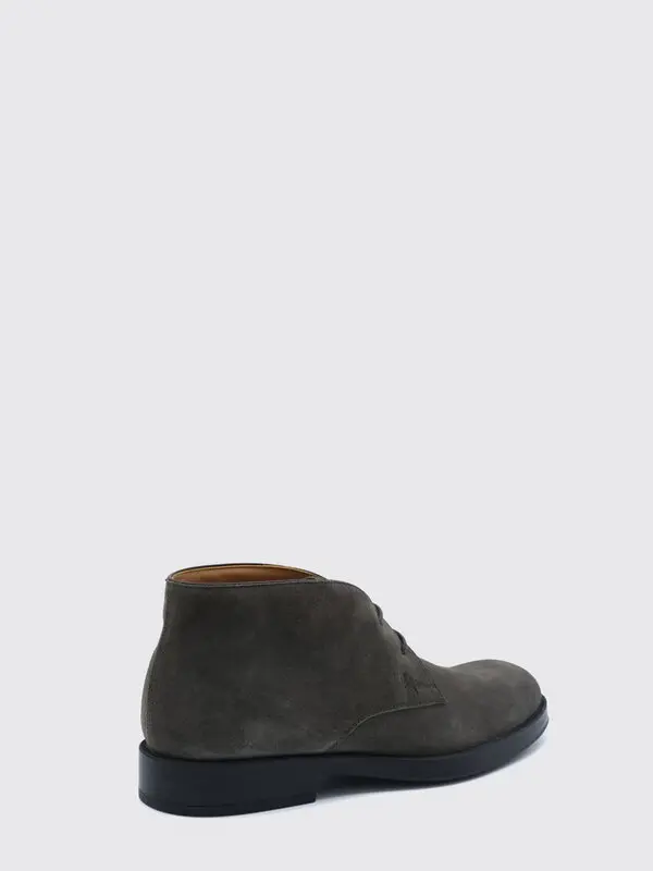 TOD'S Suede Chukka Boots With Embossed T Timeless Logo - Brown