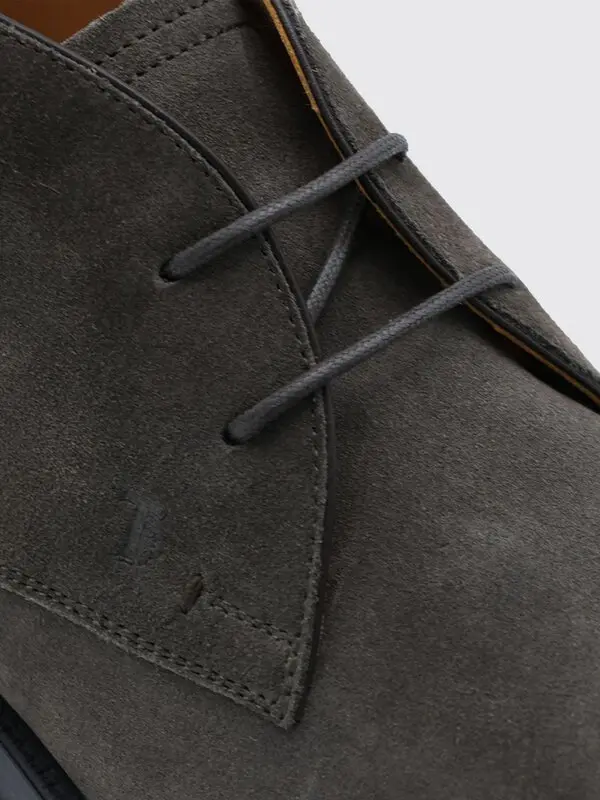TOD'S Suede Chukka Boots With Embossed T Timeless Logo - Brown