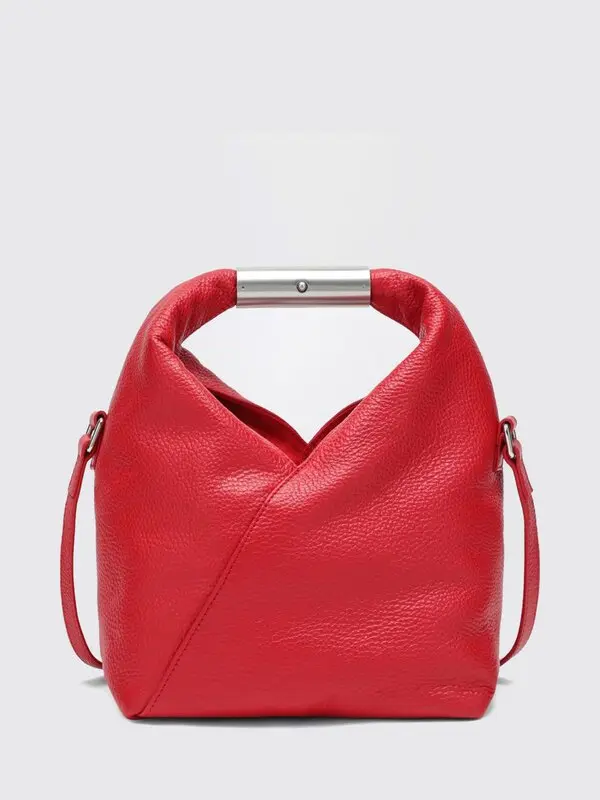 MAISON MARGIELA Small Grained Leather Handbag - Red