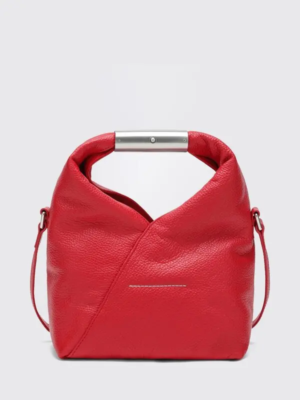 MAISON MARGIELA Small Grained Leather Handbag - Red