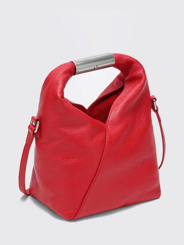 MAISON MARGIELA Small Grained Leather Handbag - Red