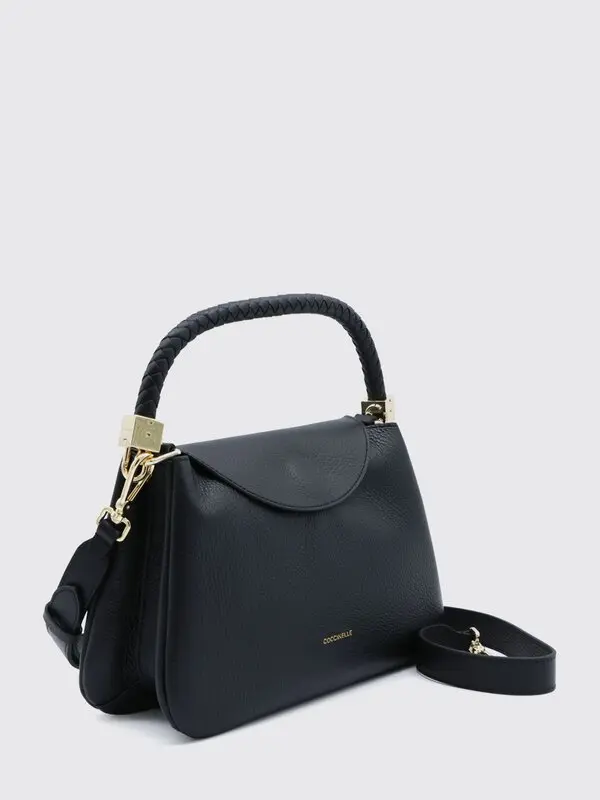 COCCINELLE Tiggy Pebbled Leather Handbag With Braided Handle