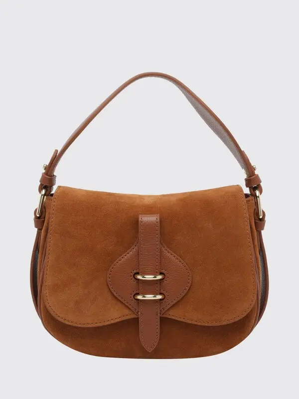 COCCINELLE Mavery Mini Grained Leather Shoulder Bag With Strap - Brown
